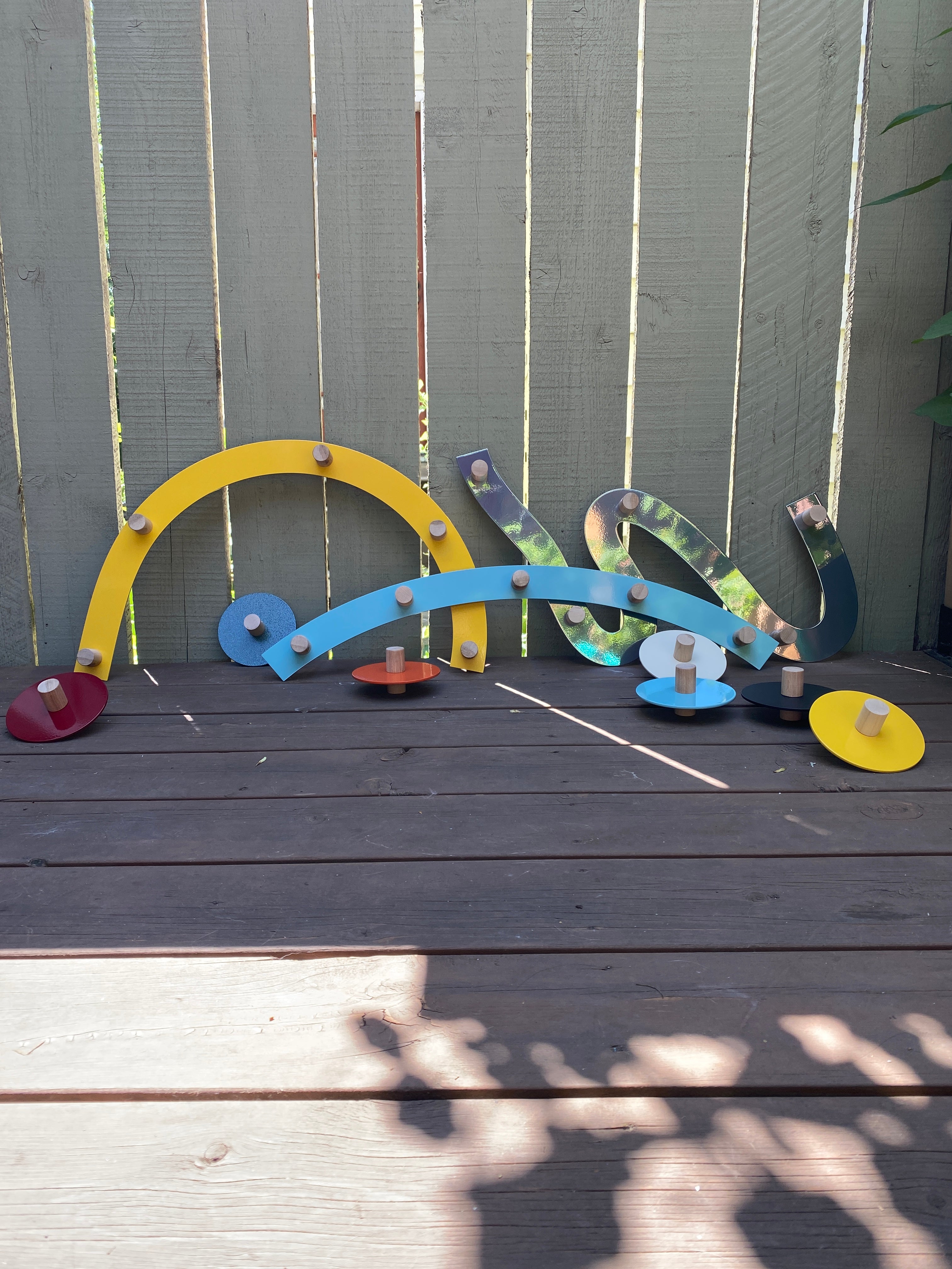 Dot Dot Dash Hook - Chrome Squiggle – Mezzaluna Studio